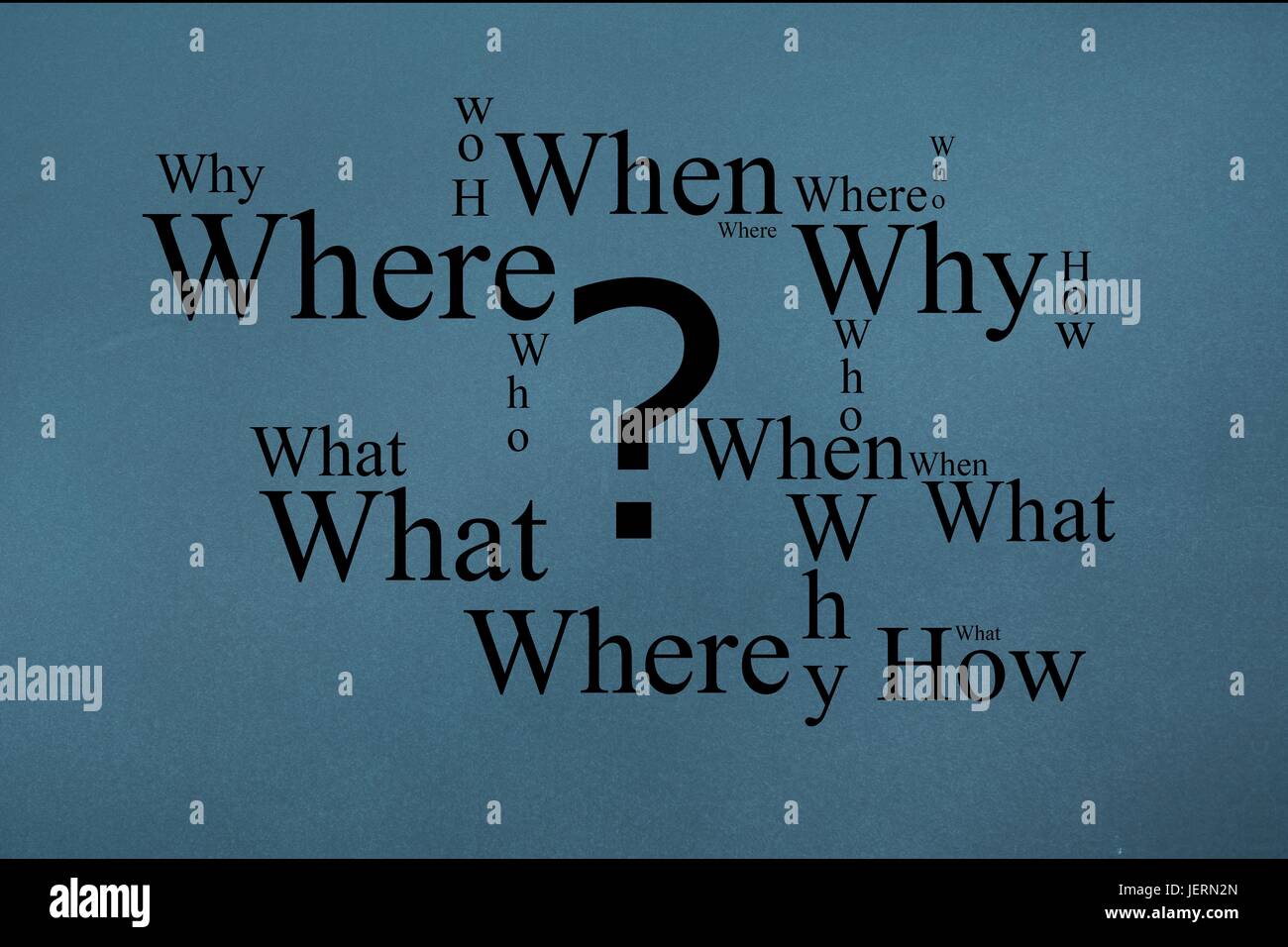 Question mark and words Stock Photo - Alamy