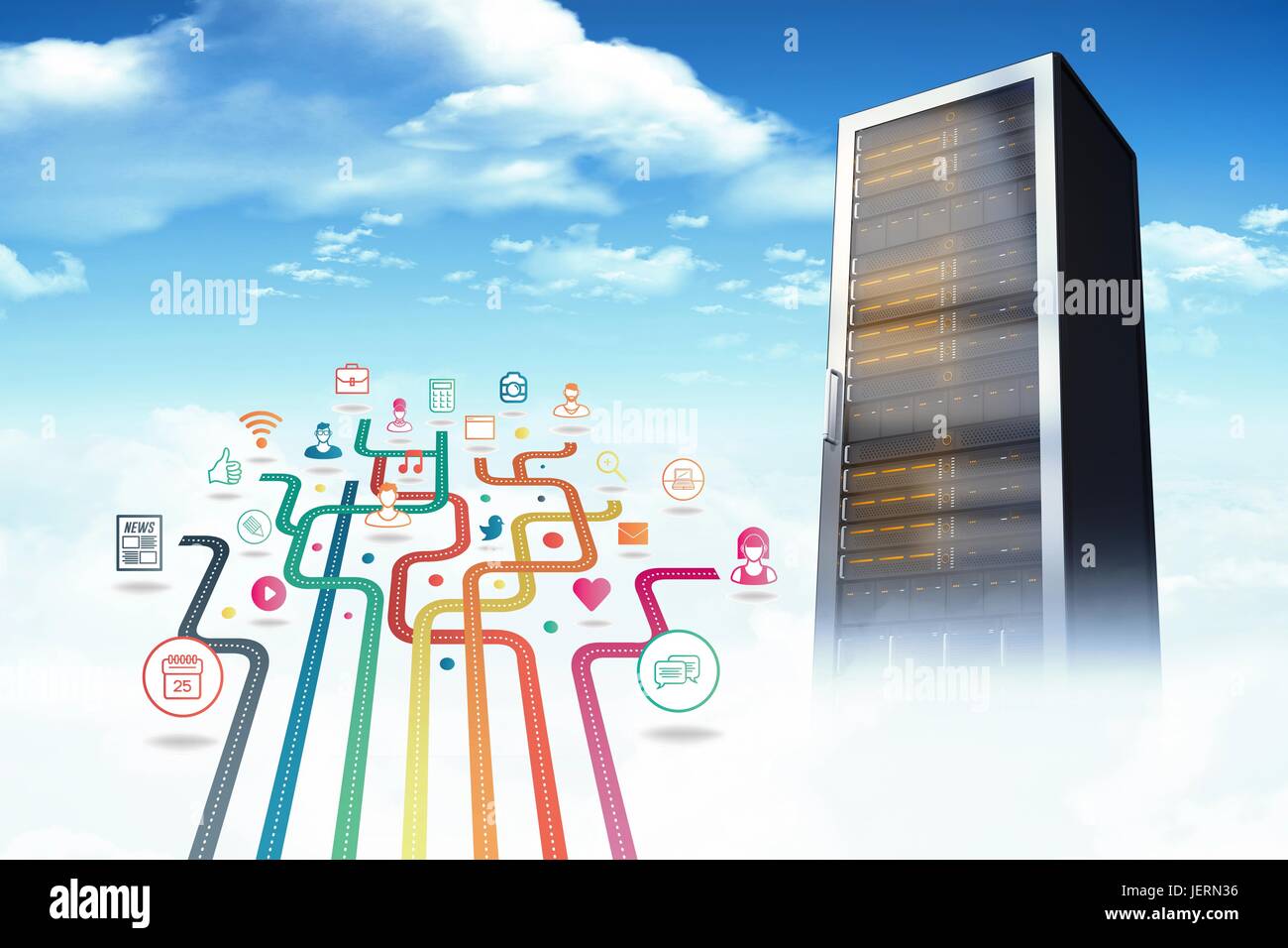 Tower server cloud computing hi-res stock photography and images - Alamy