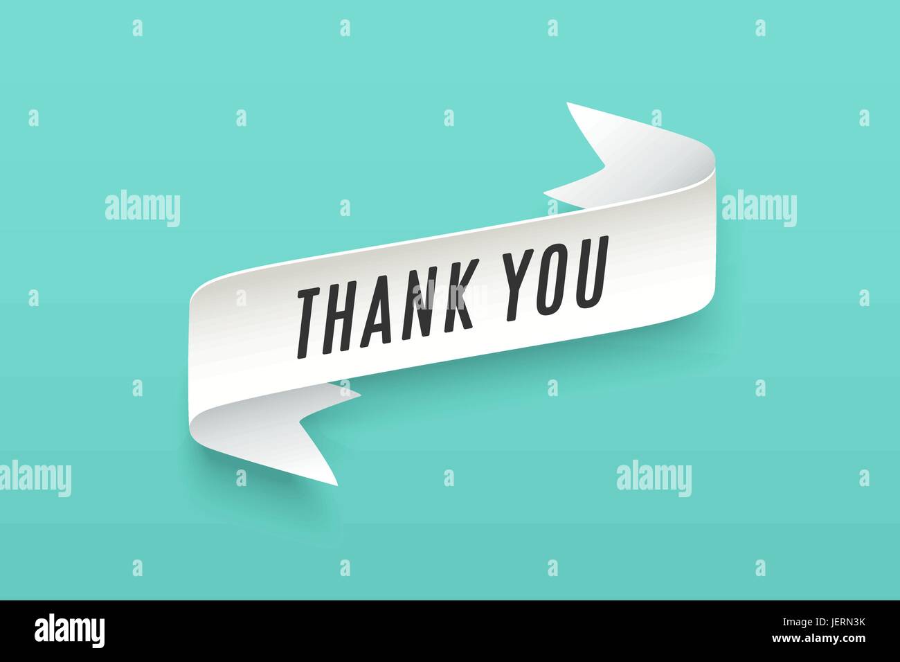 Paper ribbon with text Thank You Stock Vector Image & Art - Alamy