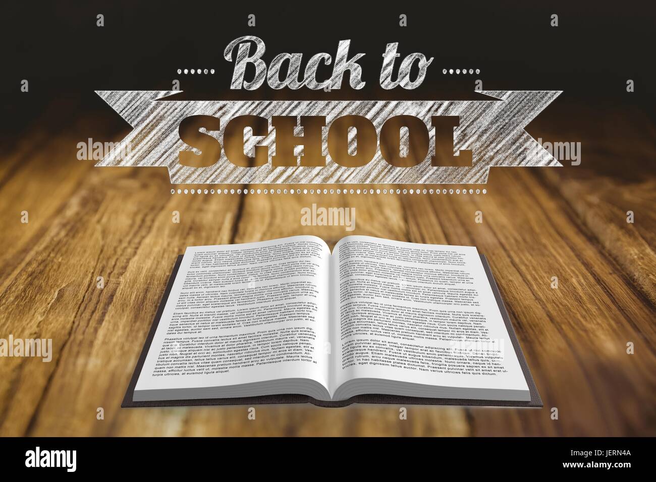 Back to school graphic with open book Stock Photo - Alamy