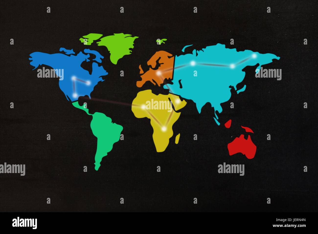 Digital composite world map hi-res stock photography and images - Alamy