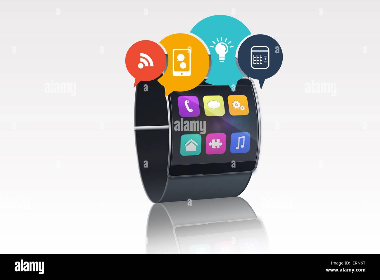 Smartwatch with app graphics Stock Photo - Alamy