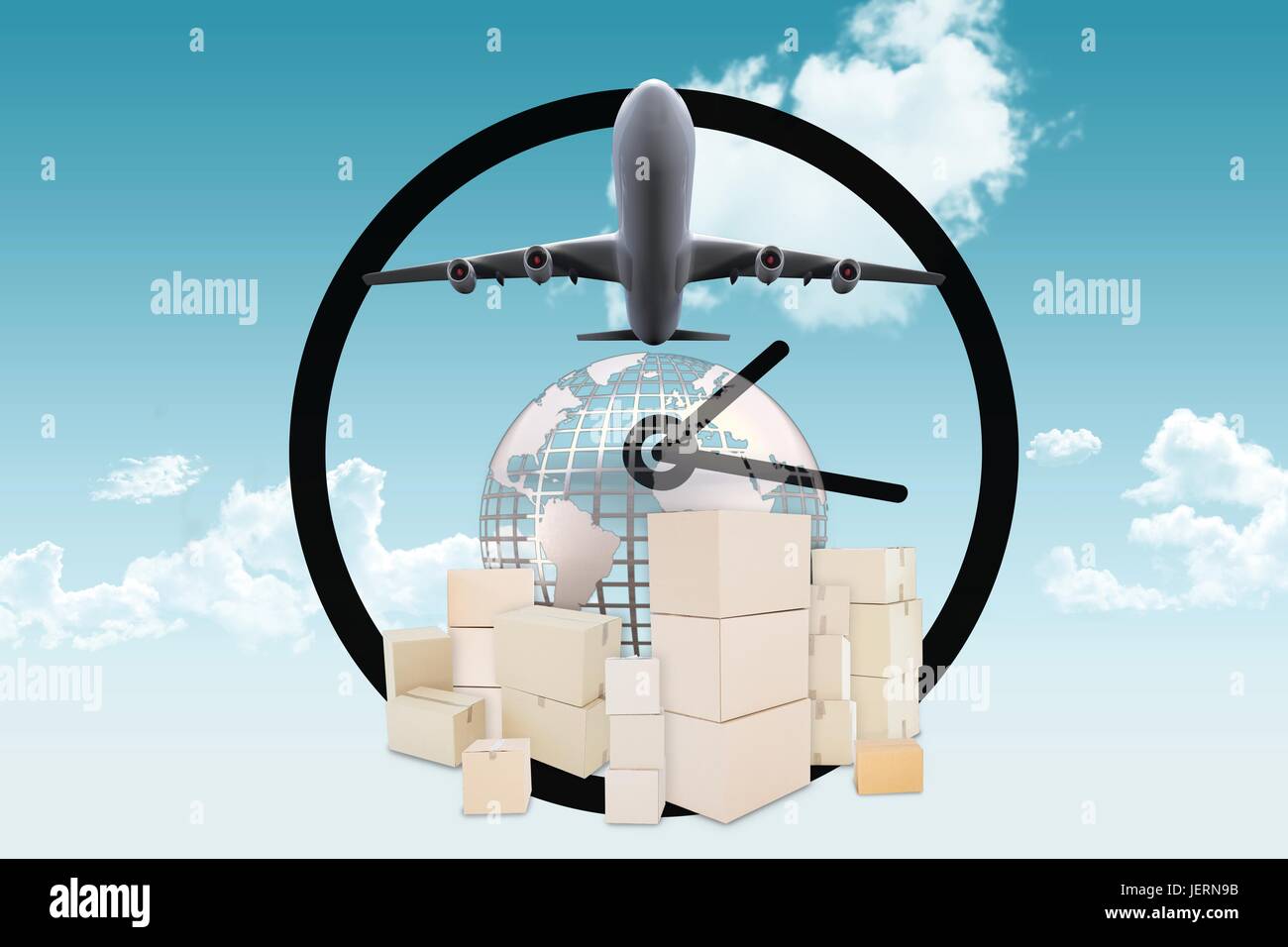 Logistics themed graphic image Stock Photo - Alamy