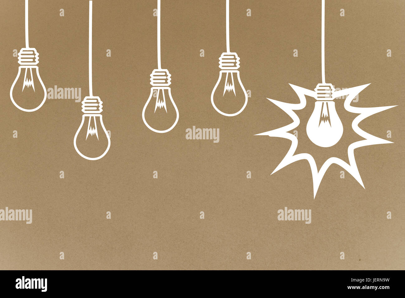 Light bulbs on brown hi-res stock photography and images - Alamy
