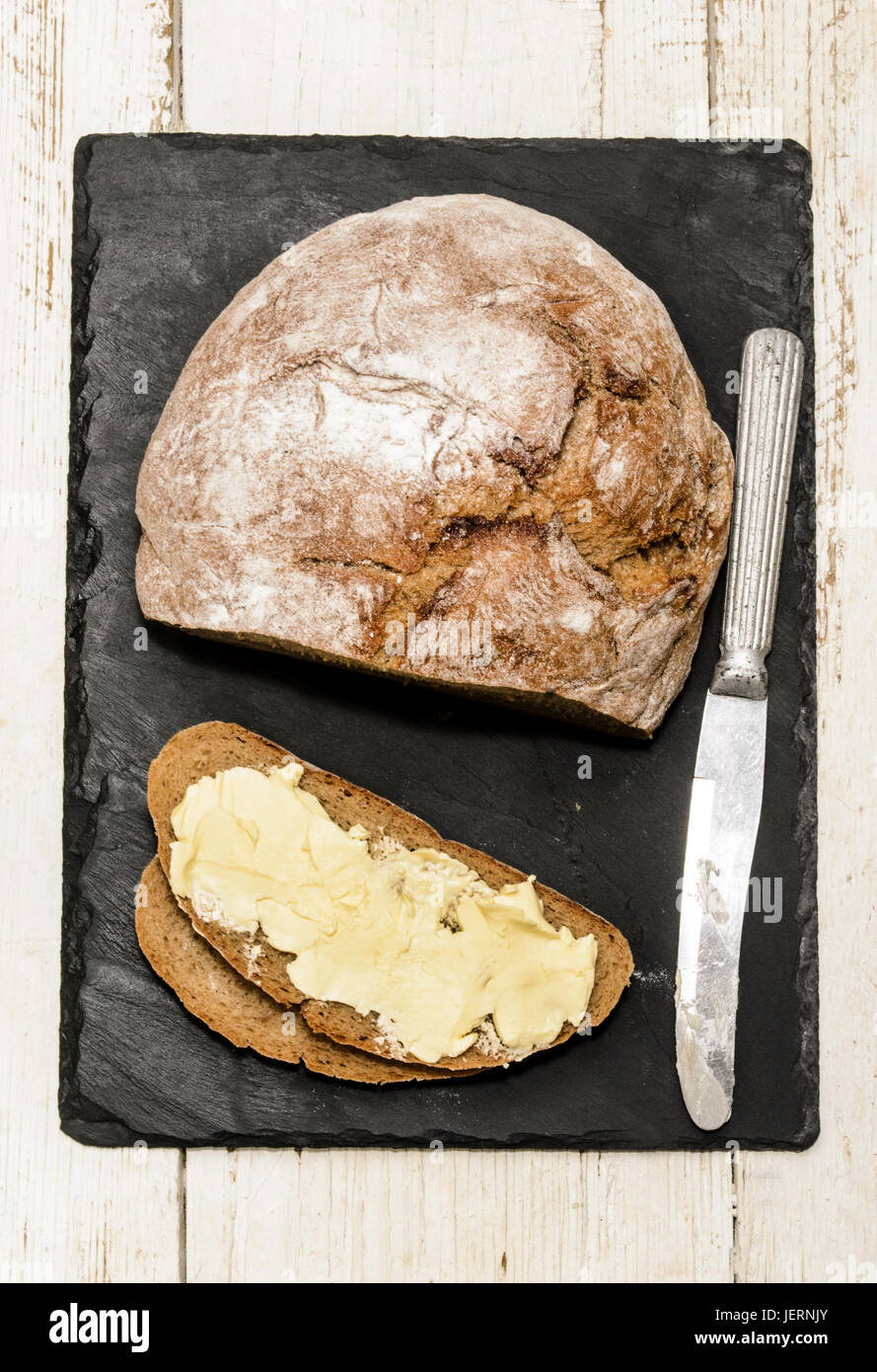 Buttered bread preparation hi-res stock photography and images - Alamy