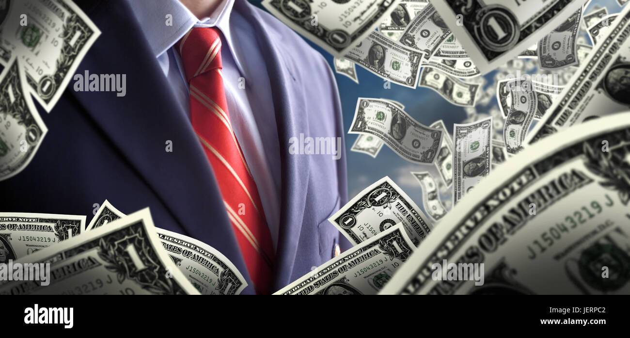 Flying dollar bills hi-res stock photography and images - Alamy