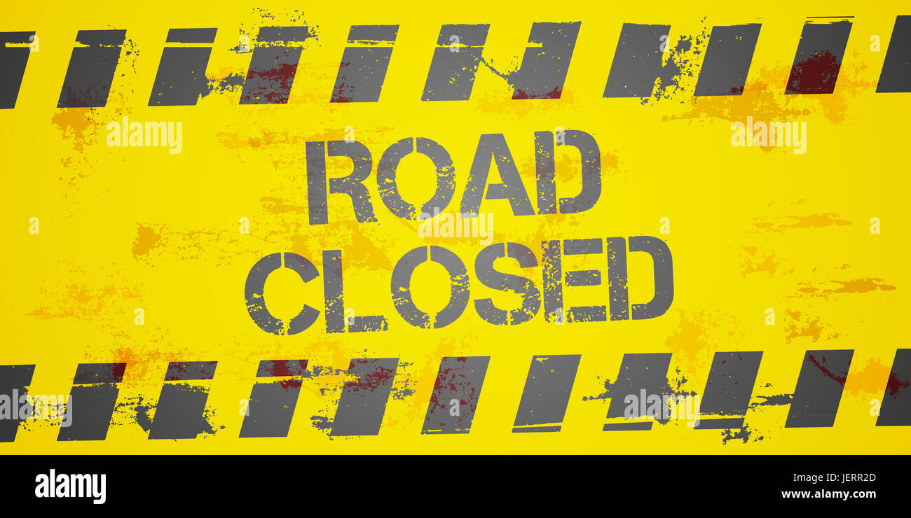 Road Closed Background Stock Photo - Alamy