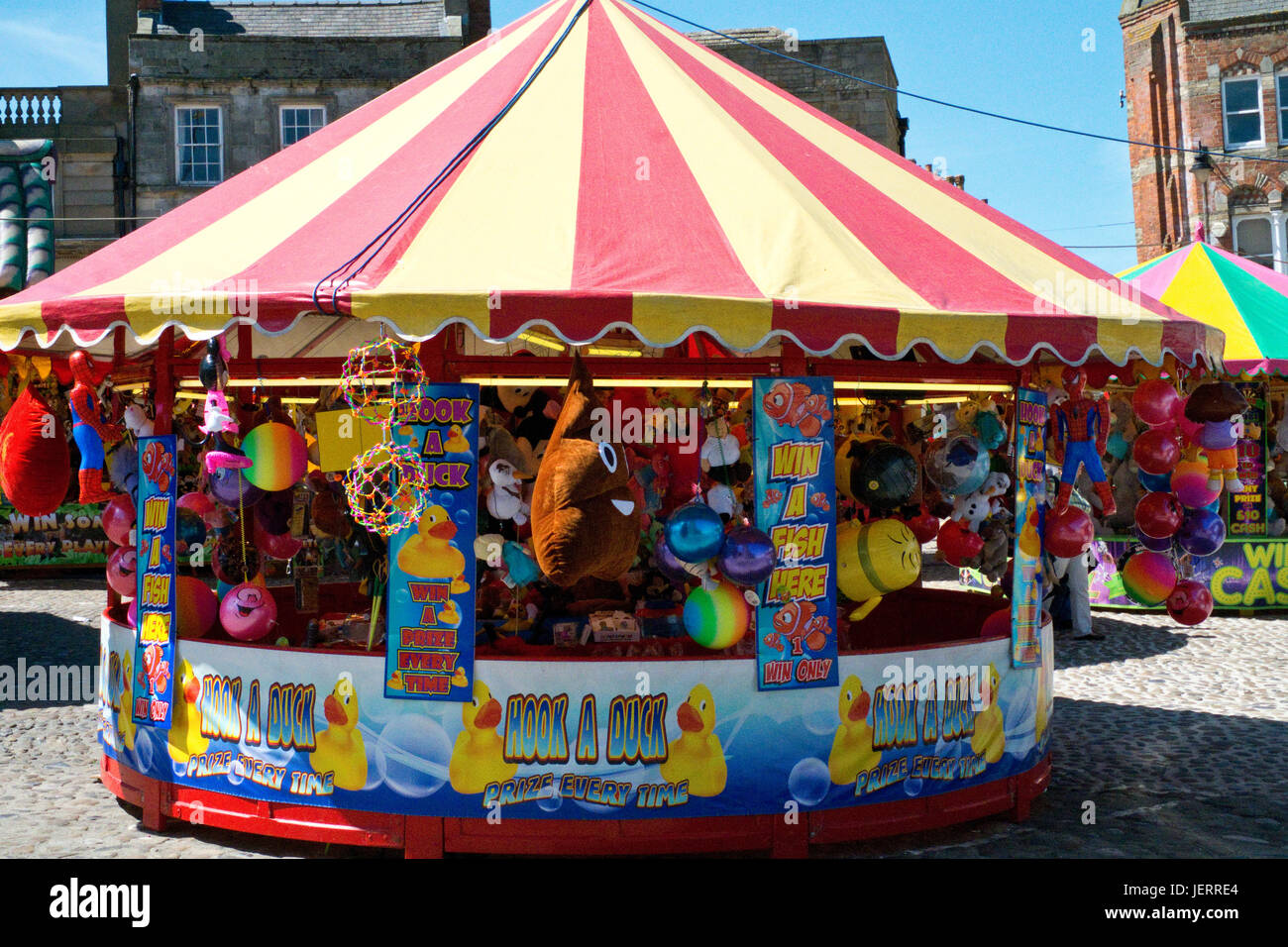 Hook a Duck, Fairground attraction Stock Photo - Alamy