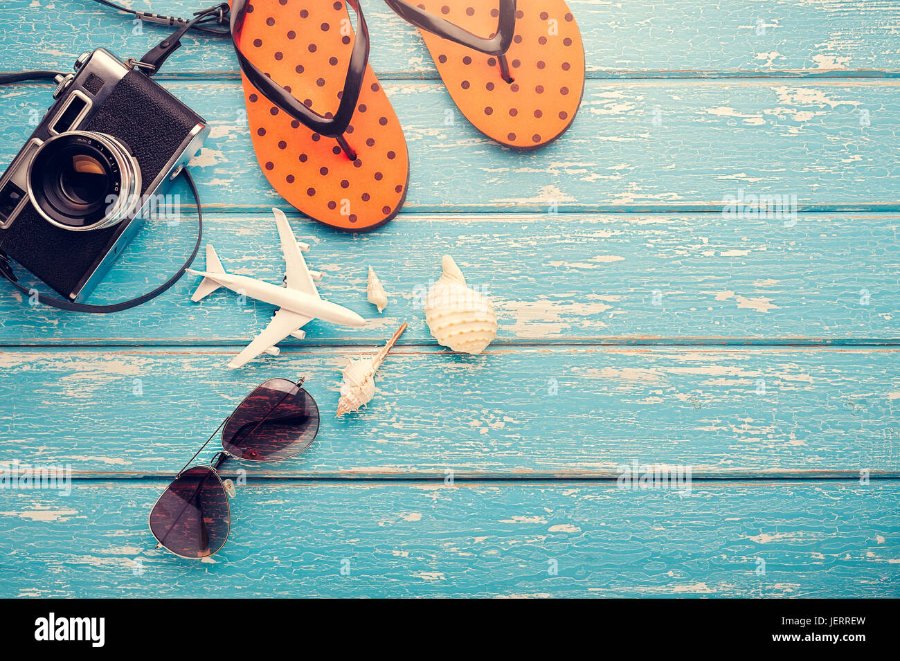 Top view essential travel hi-res stock photography and images - Alamy
