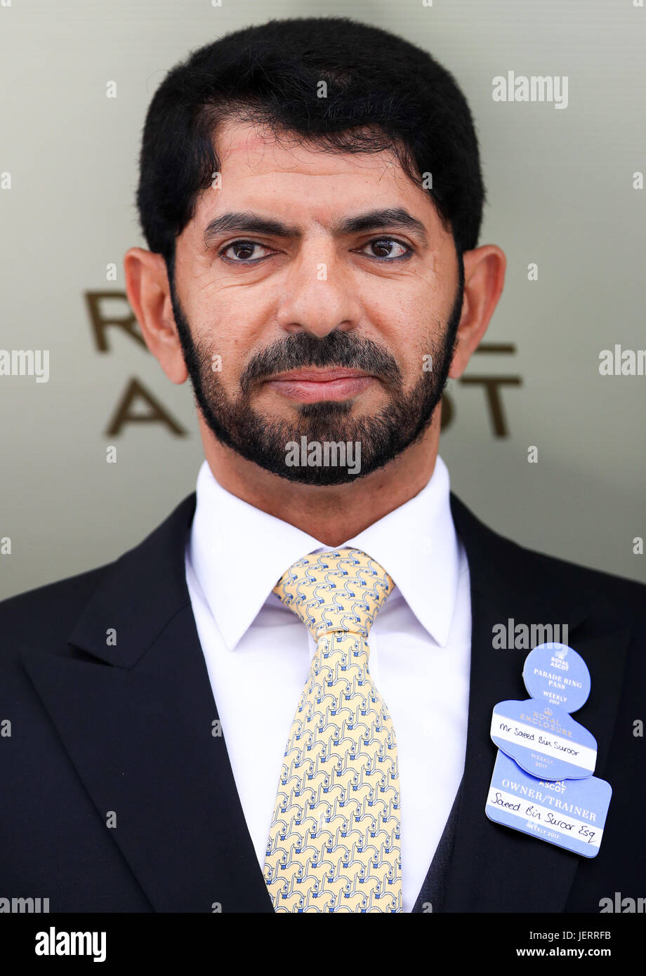 Trainer Saeed bin Suroor Stock Photo - Alamy