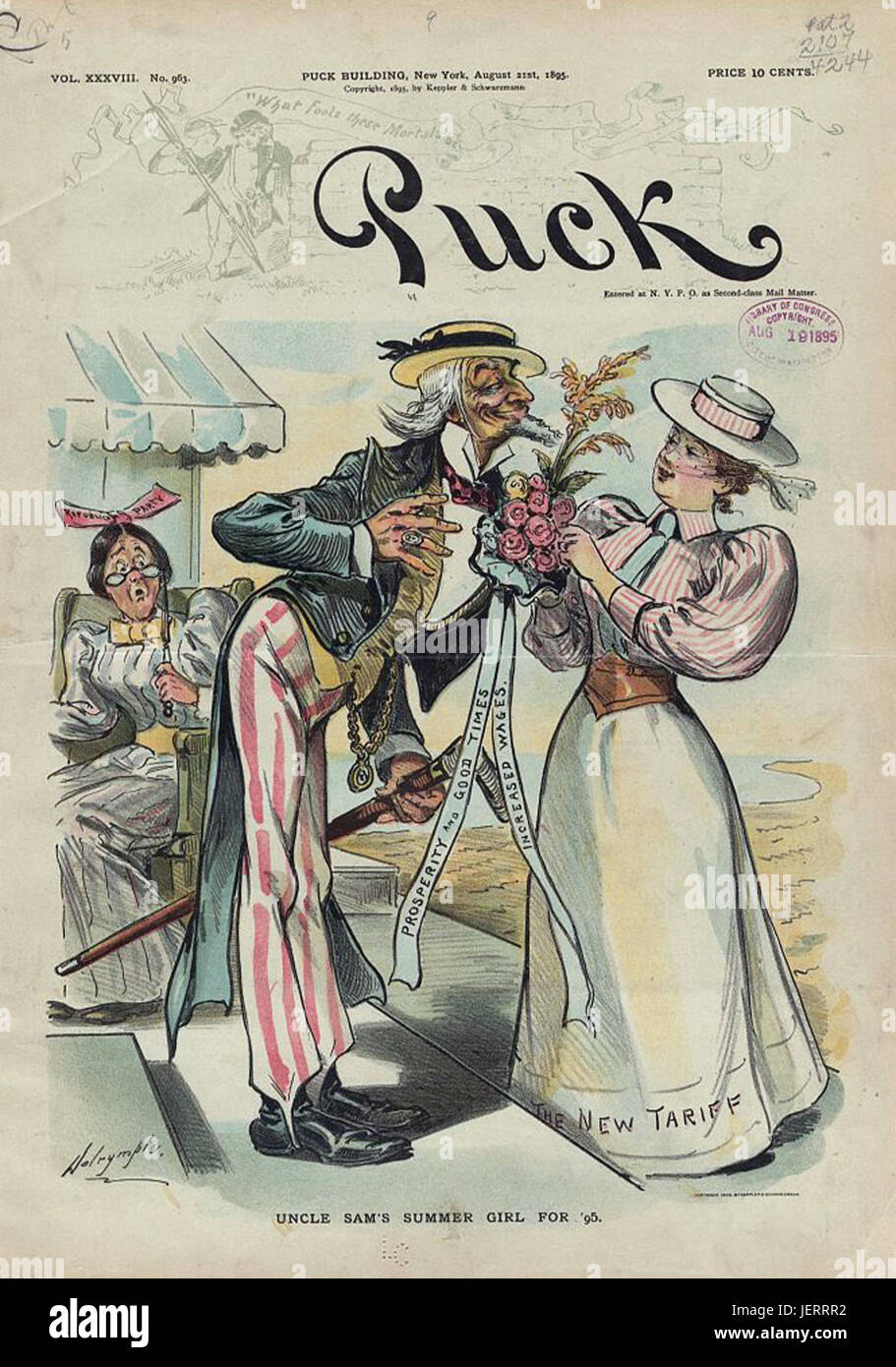 Uncle Sam's summer girl for '95 Stock Photo - Alamy