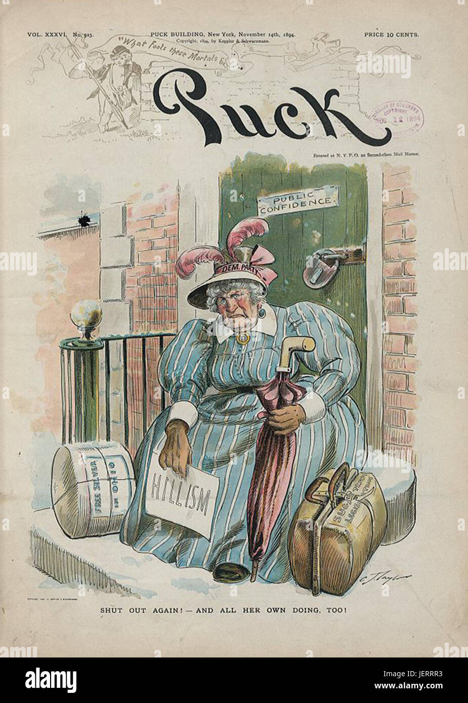 Shut out again! - and all her own doing, too! Stock Photo - Alamy