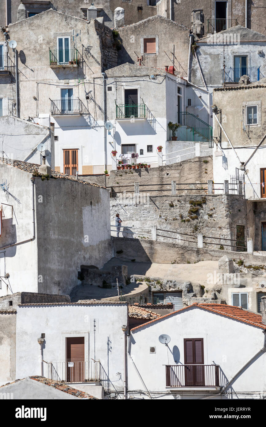 The Rione Junno district of Monte Saint'Angelo on the Gargano Peninsula ...