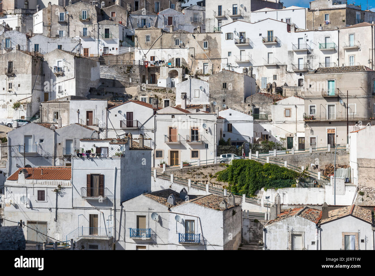 The Rione Junno district of Monte Saint'Angelo on the Gargano Peninsula ...