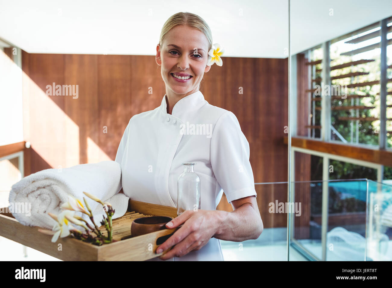 Portrait holding lily flower hi-res stock photography and images - Alamy