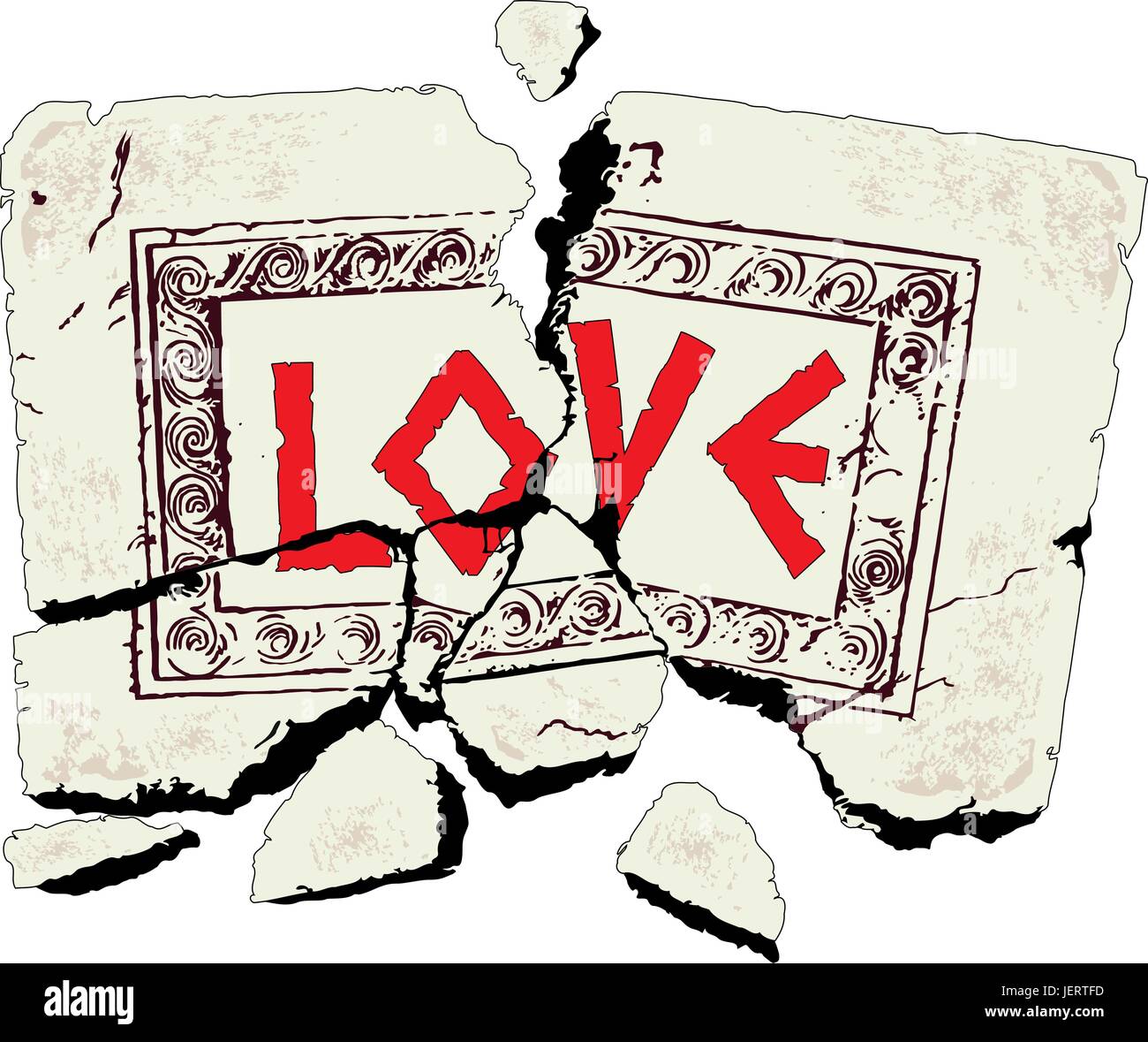Broken ruins Stock Vector Images - Alamy