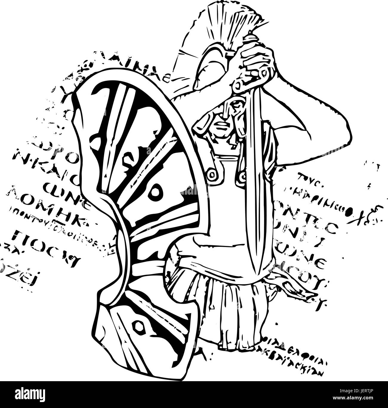 Greek soldier shield hi-res stock photography and images - Alamy