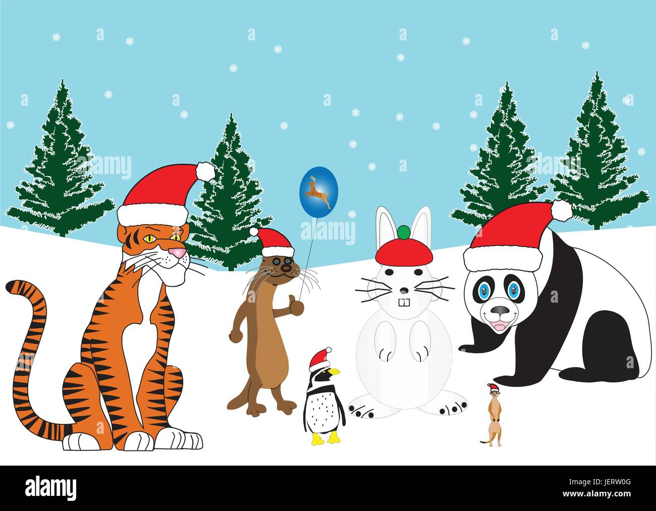 bear, cat, big cat, feline predator, tiger, penguin, panda, christmas ...