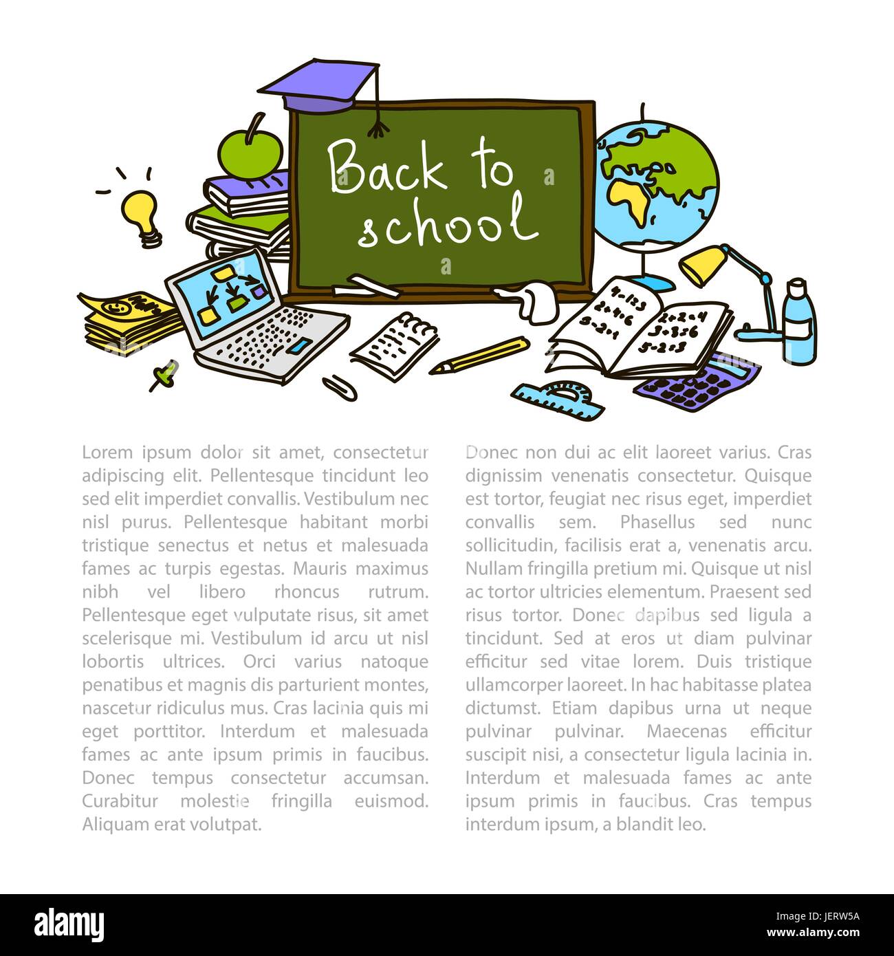 Set of doodle paper sheet Cut Out Stock Images & Pictures - Alamy