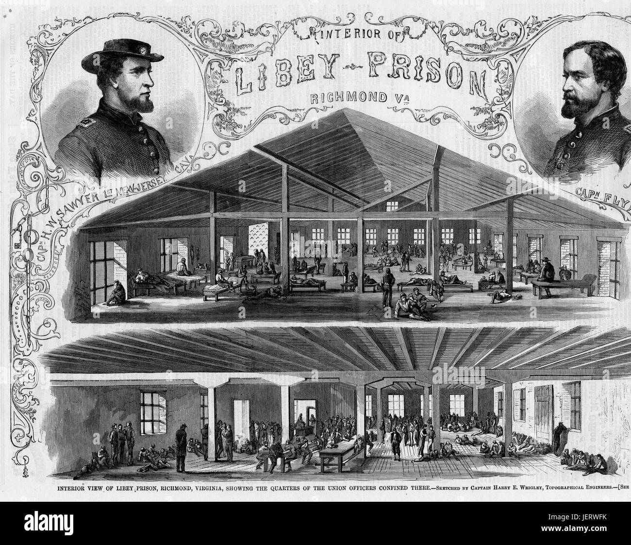 Interior of Libey Prison, Richmond, Va Stock Photo - Alamy