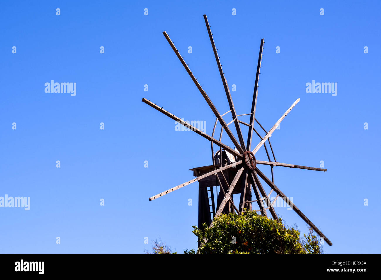 Classic Vintage Windmill Building Stock Photo - Alamy
