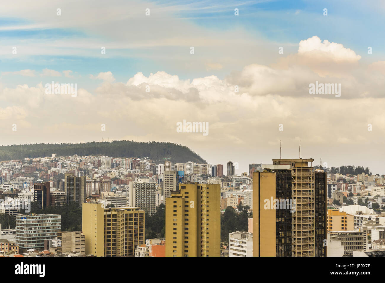 Cityscape Aerial View of Quito Ecuador Stock Photo - Alamy