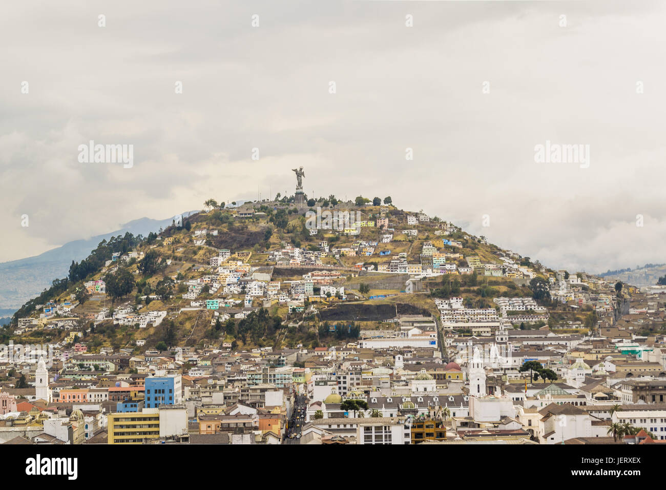 Quito Panecillo Hill Aerial View Stock Photo - Alamy