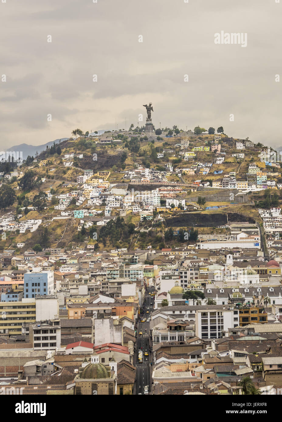Quito Panecillo Hill Aerial View Stock Photo - Alamy