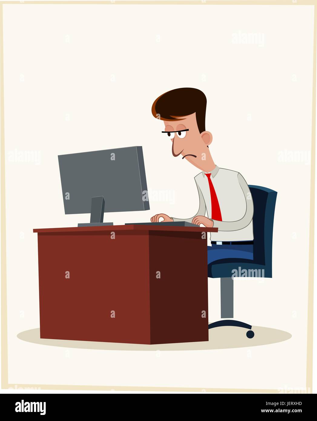 Distracted worker Stock Vector Images - Alamy