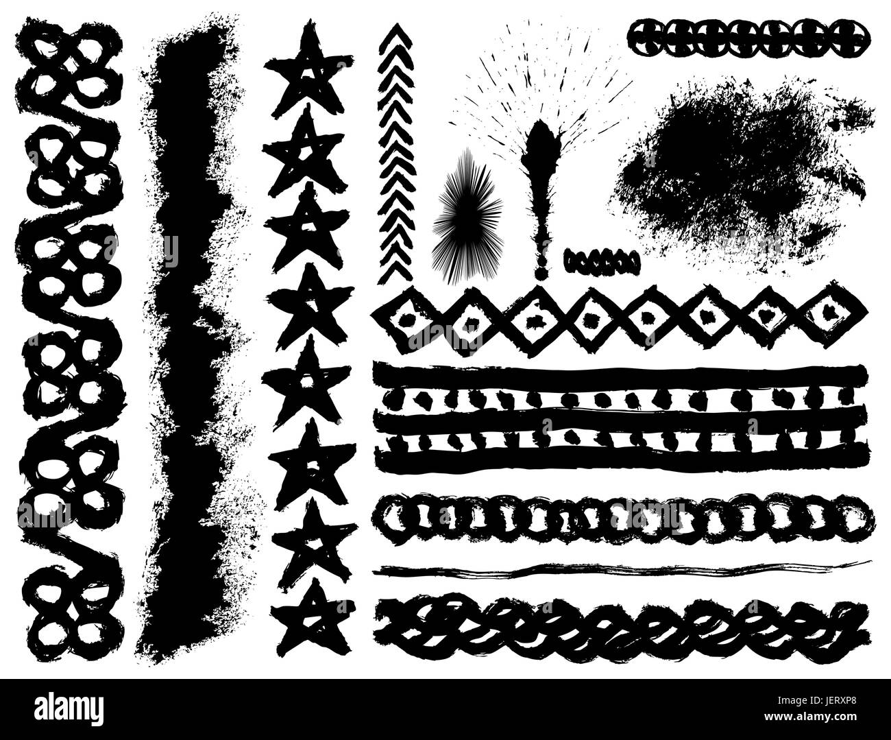 brush, set, vector, strokes, paintbrush, brushing, ink, stroke ...