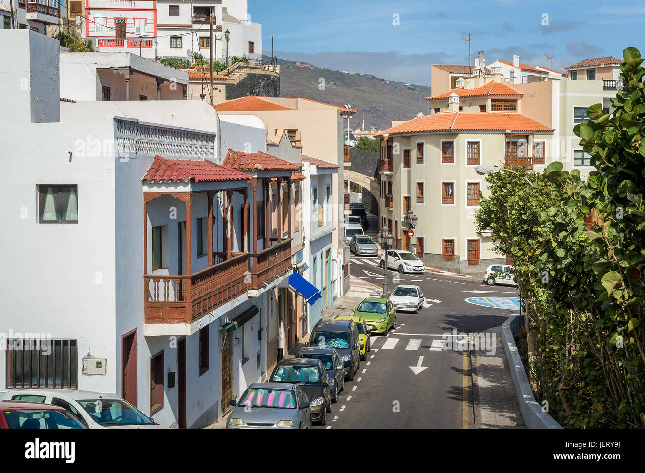 Candelaria old town streets Stock Photo - Alamy
