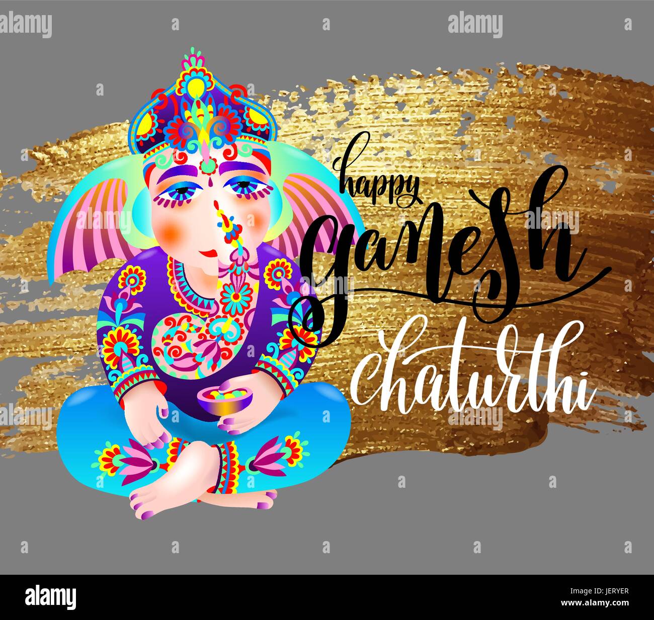 happy ganesh chaturthi indian festival design poster Stock Vector Image ...