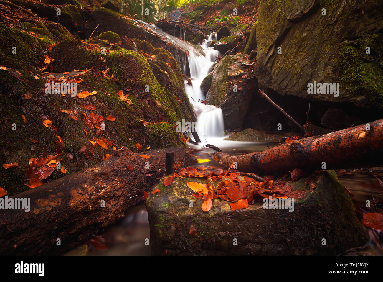 Beautiful river and falls in nature Stock Photo - Alamy