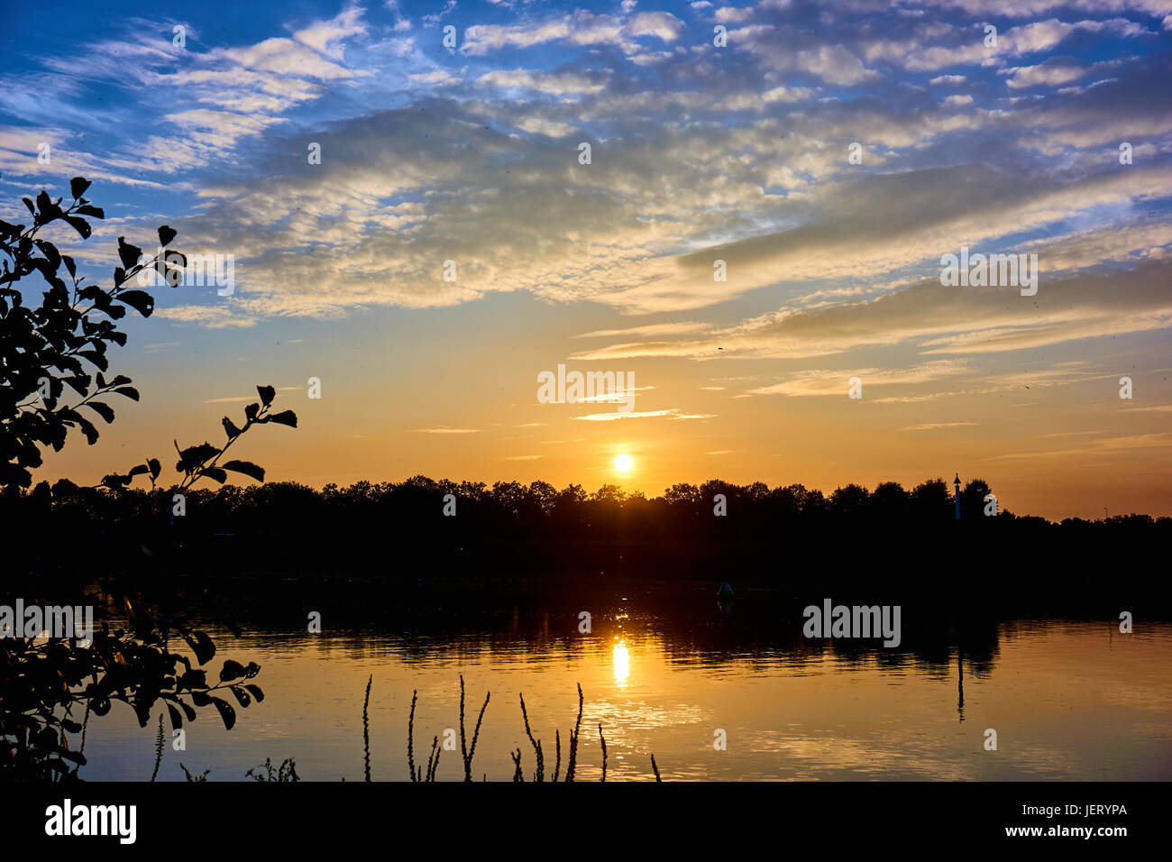 Beautiful sunset landscape Stock Photo - Alamy