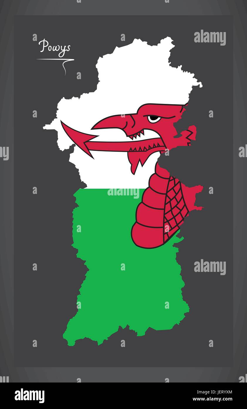 Kingdom of powys map Stock Vector Images - Alamy