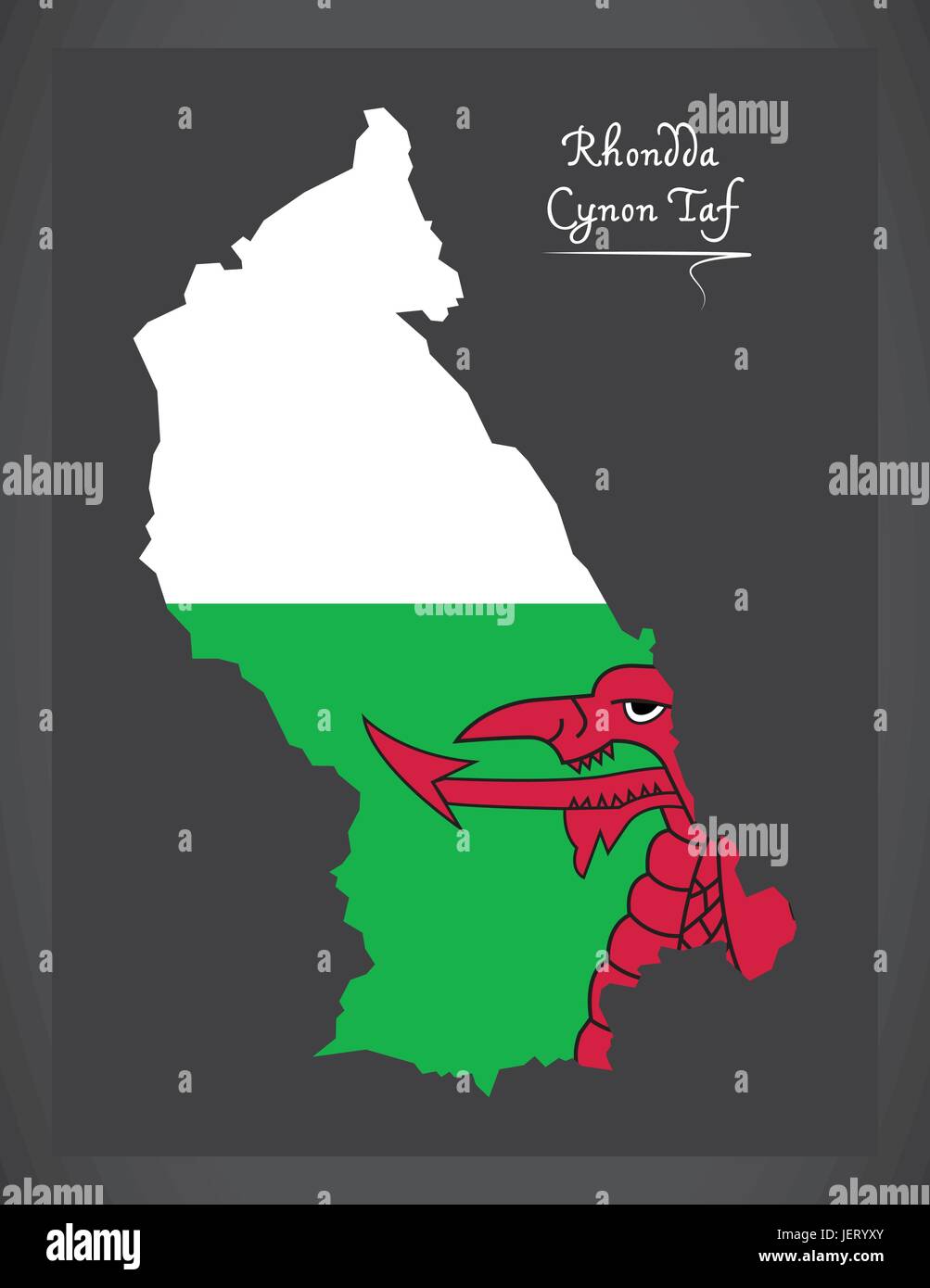 Map of rhondda hi-res stock photography and images - Alamy