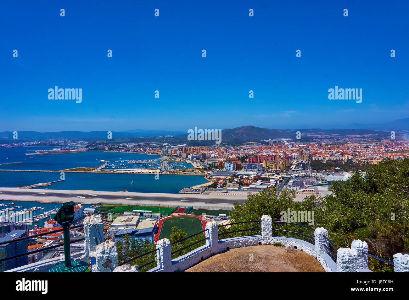 Aerial view of Gibraltar. Gibraltar capital of Gibraltar UK Stock Photo ...