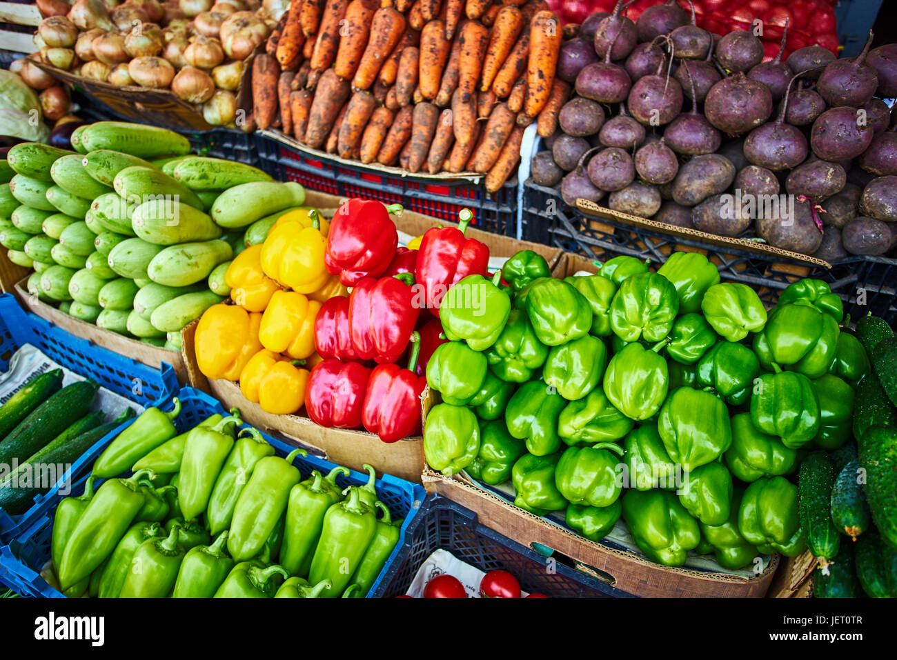 Assortment of fresh vegetables.raw organic vegetables. farmers market ...