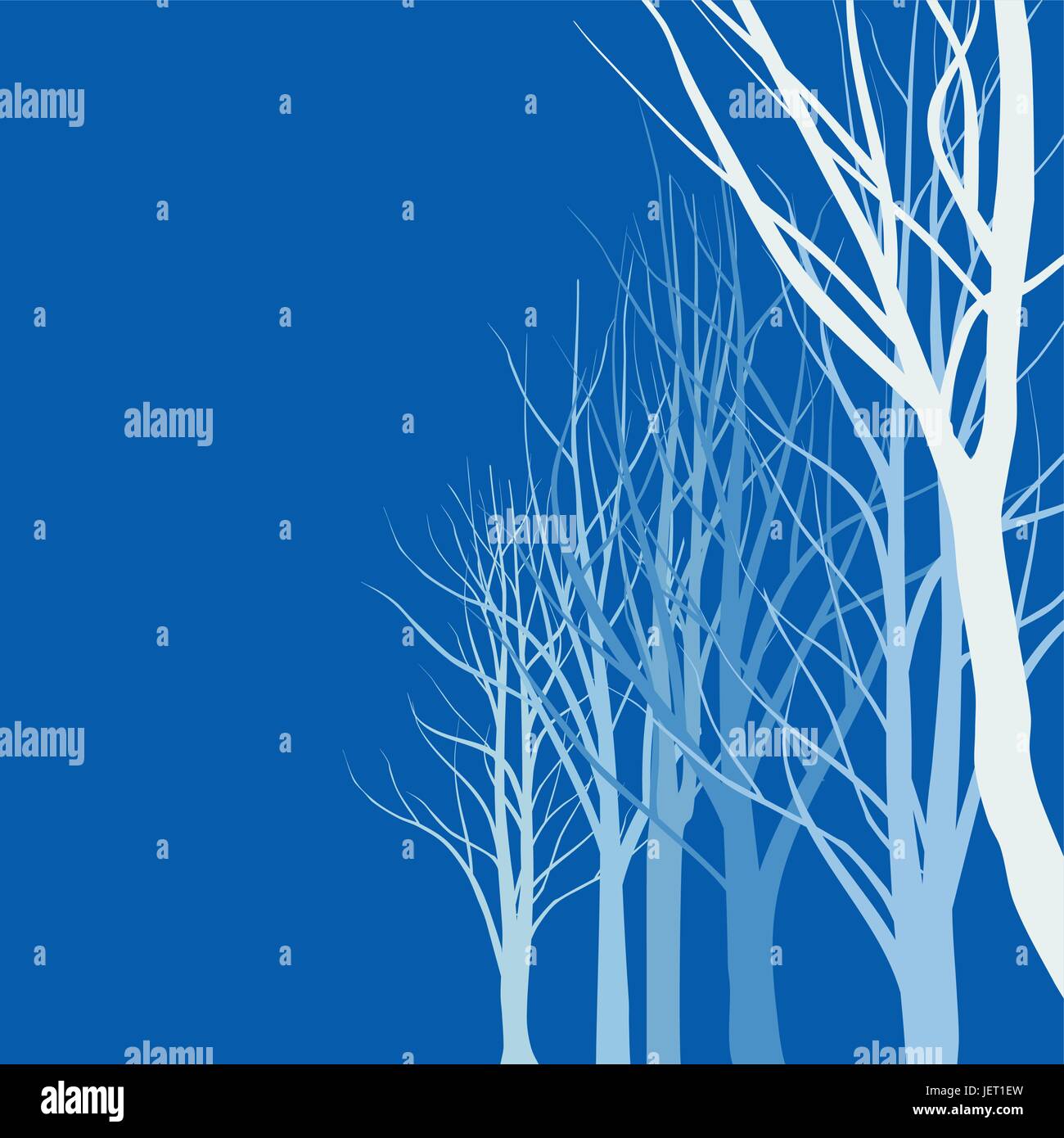 blue, tree, wood, flora, illustration, abstraction, vector, nature ...