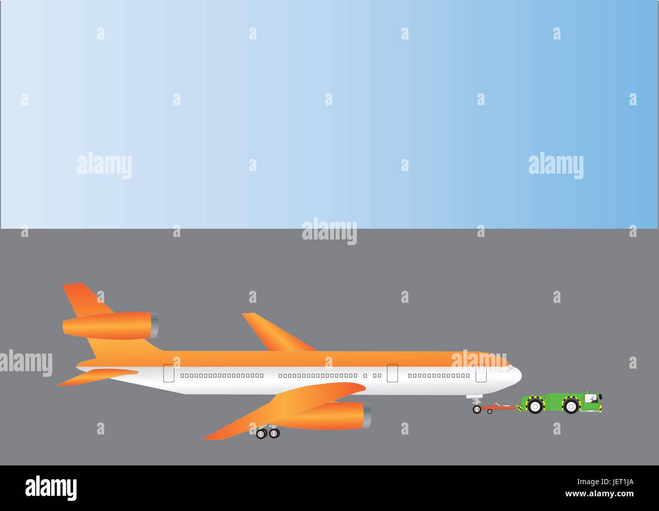 Aircraft towbar Stock Vector Images - Alamy