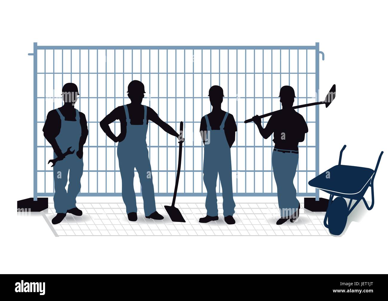 construction workers against hoarding Stock Vector Image & Art - Alamy
