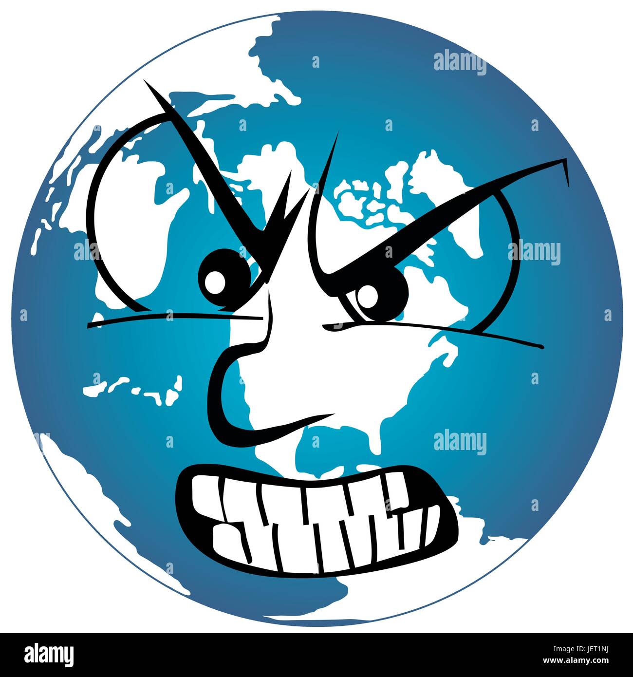 earth looks angry - stock vector Stock Vector Image & Art - Alamy