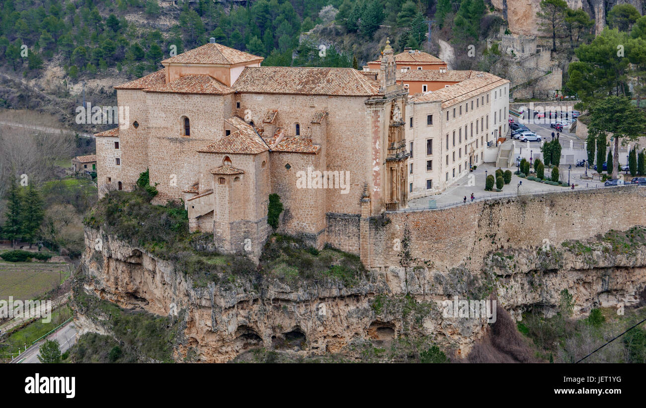 Cuenca parador top view, Spain Stock Photo - Alamy