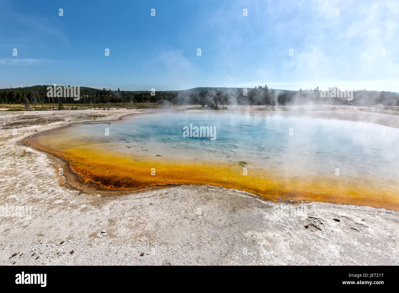 Rainbow Pool in Yellowstone National Park Stock Photo - Alamy