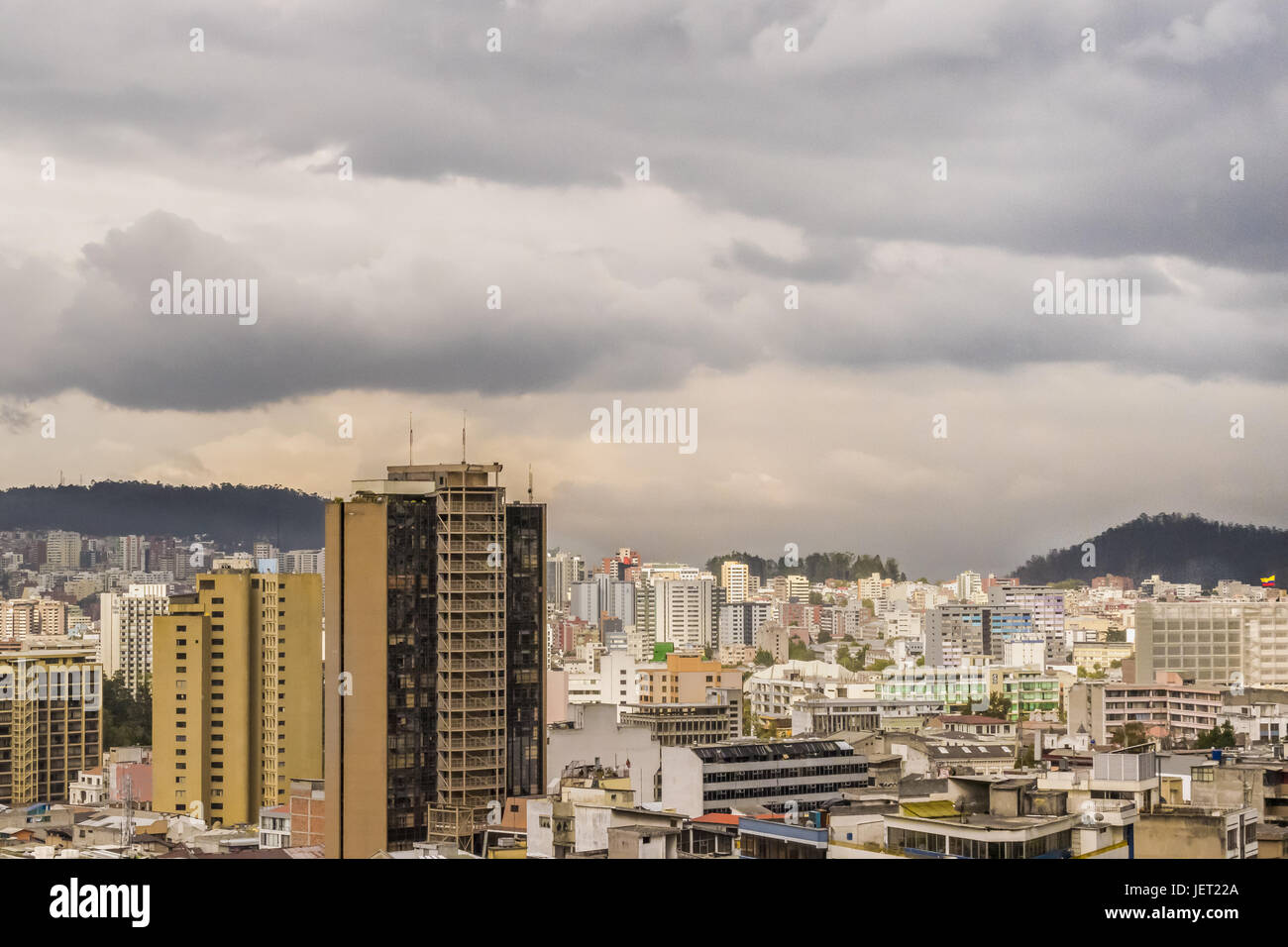 Cityscape Aerial View of Quito Ecuador Stock Photo - Alamy