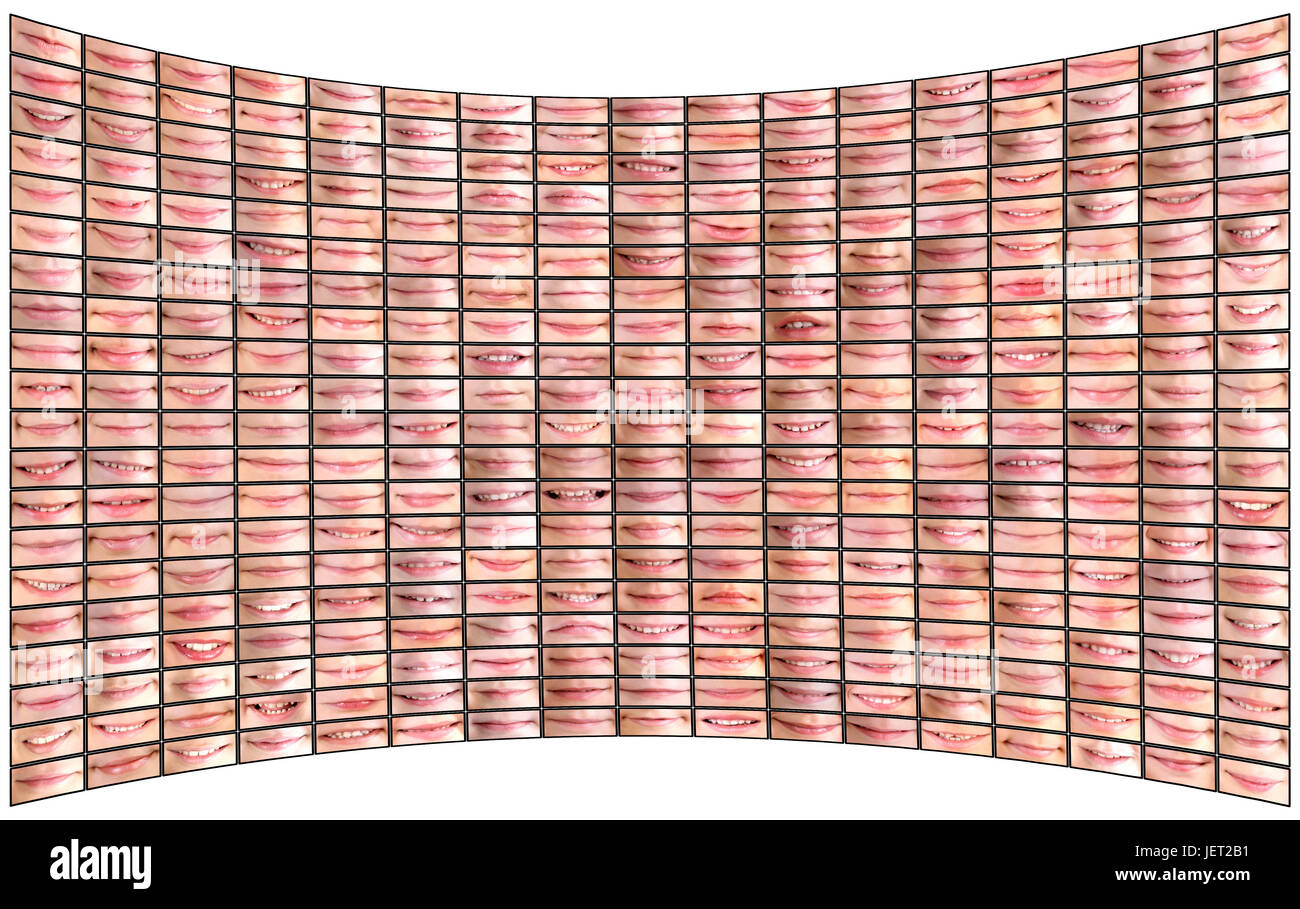 conceptual image of various lips composition Stock Photo - Alamy