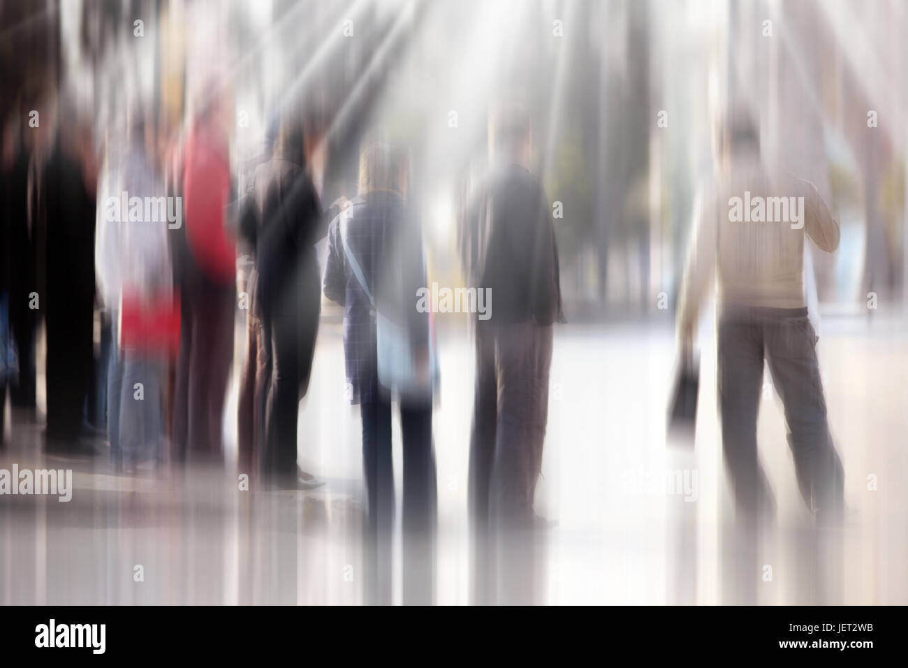 blurry background image of people walking on busy street Stock Photo ...