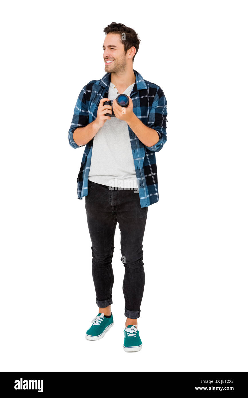Young man using camera Stock Photo - Alamy