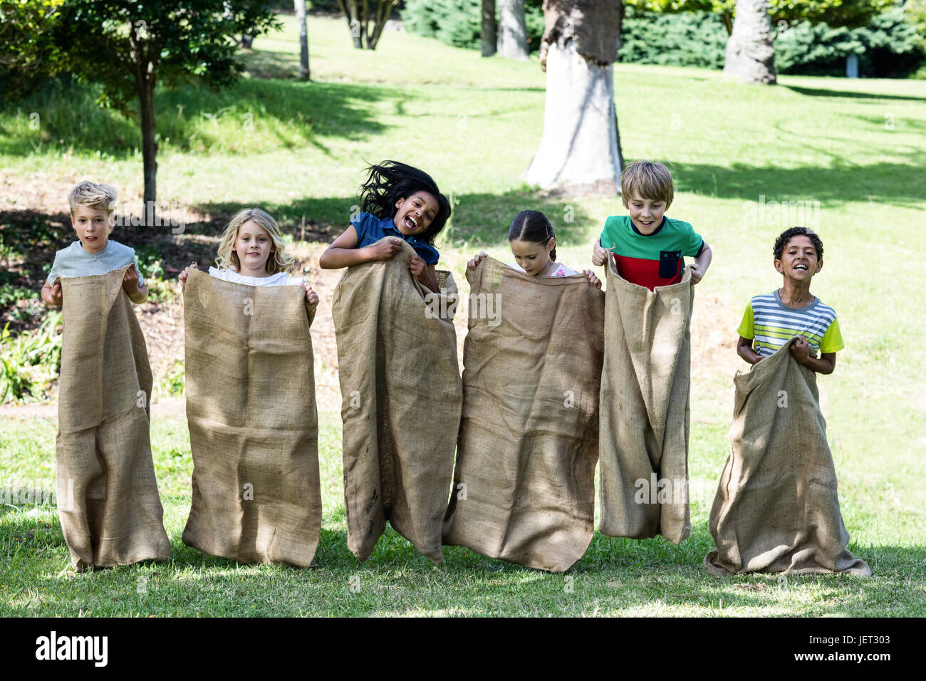 Child sack race not school hi-res stock photography and images - Alamy