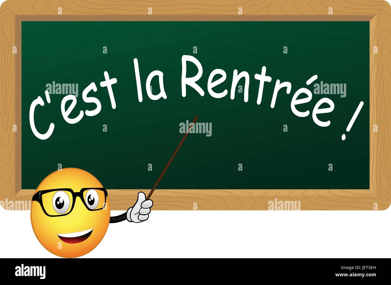 Classes on white table Stock Vector Images - Alamy